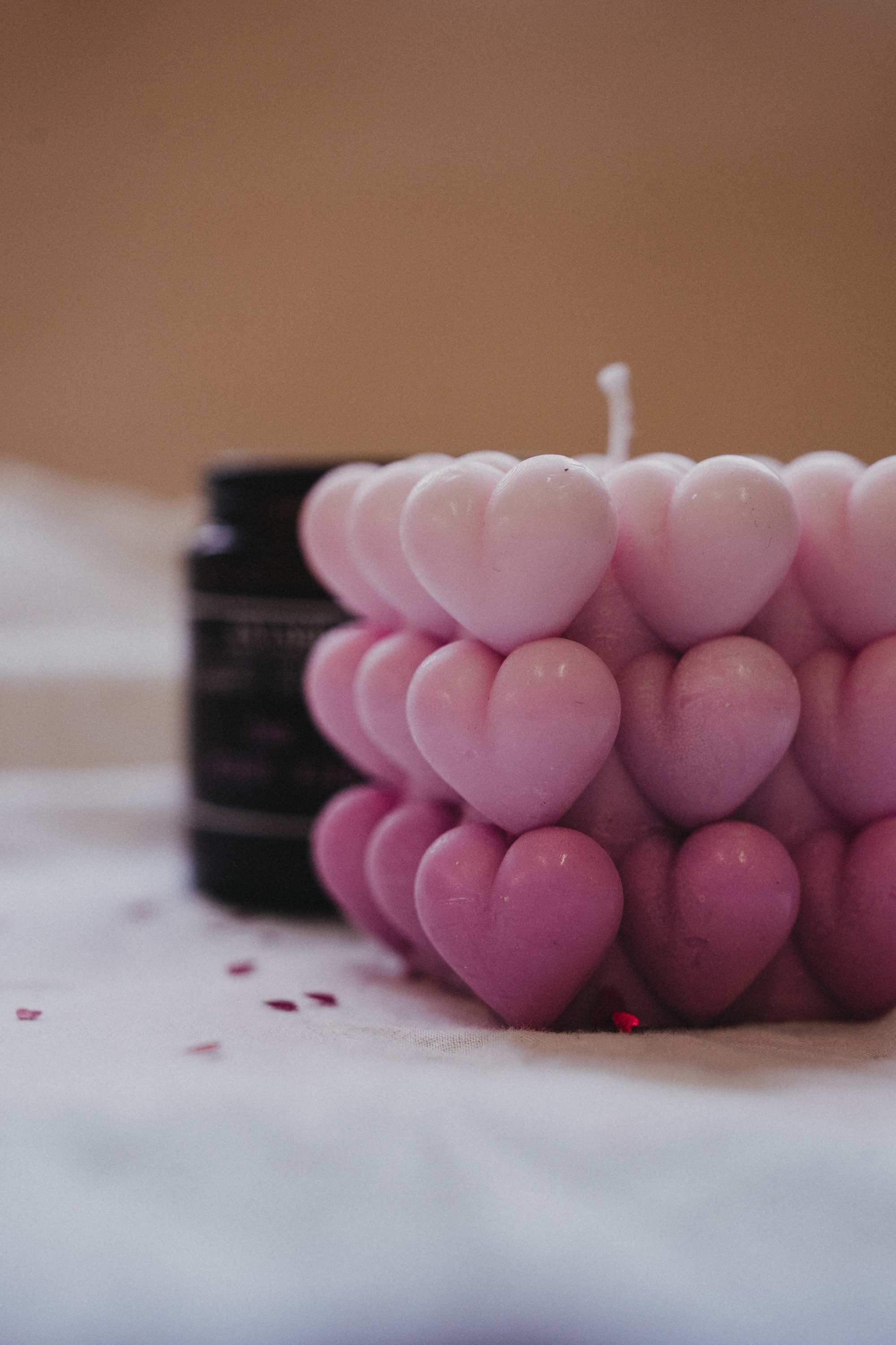 Bubble Heart Candle / Heart Candle / Scented Organic Soy Wax / Pink ...