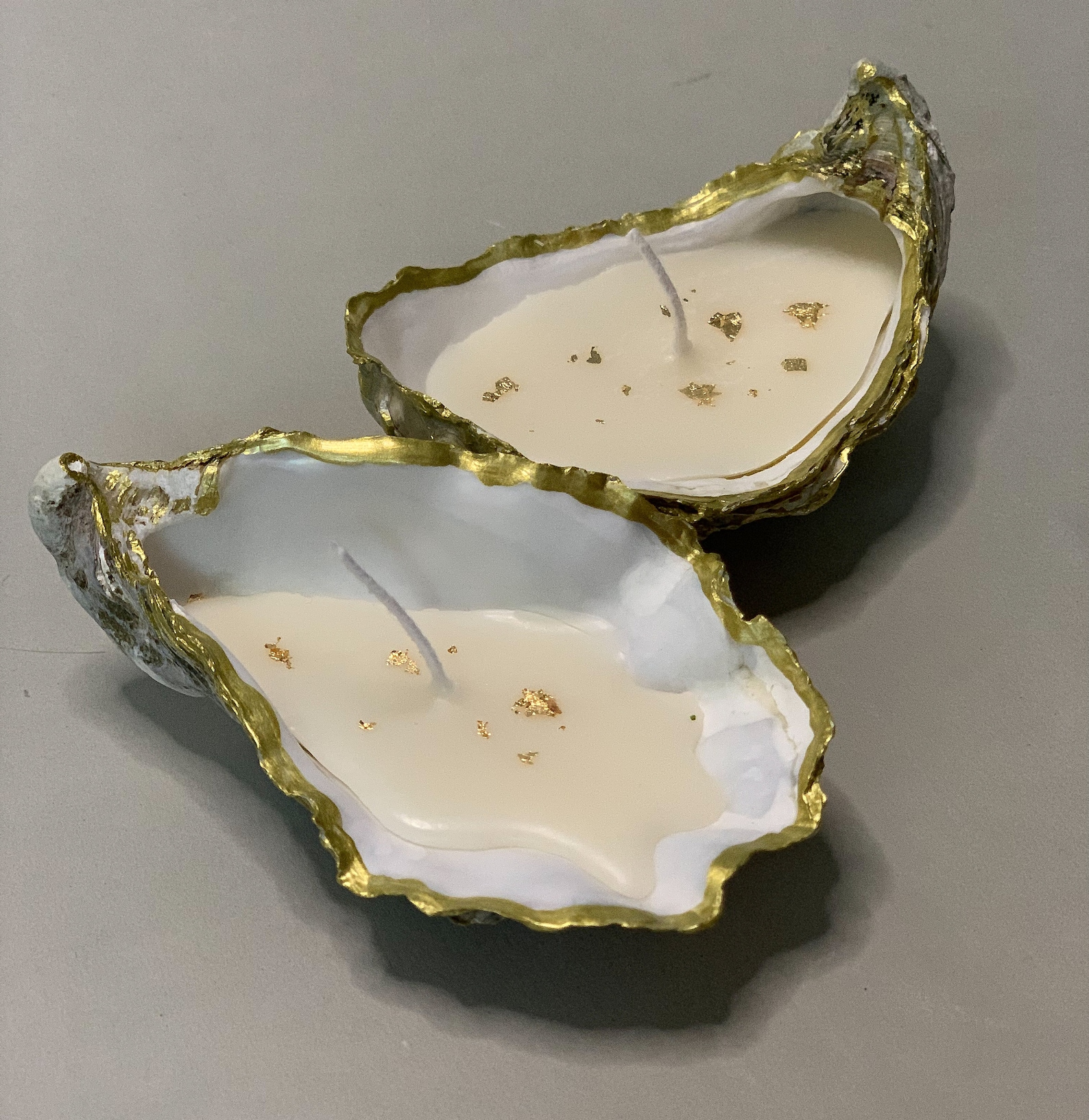 Oyster Candles | Set of 2,3 or 4 Candles in a Shell | Wedding Present ...