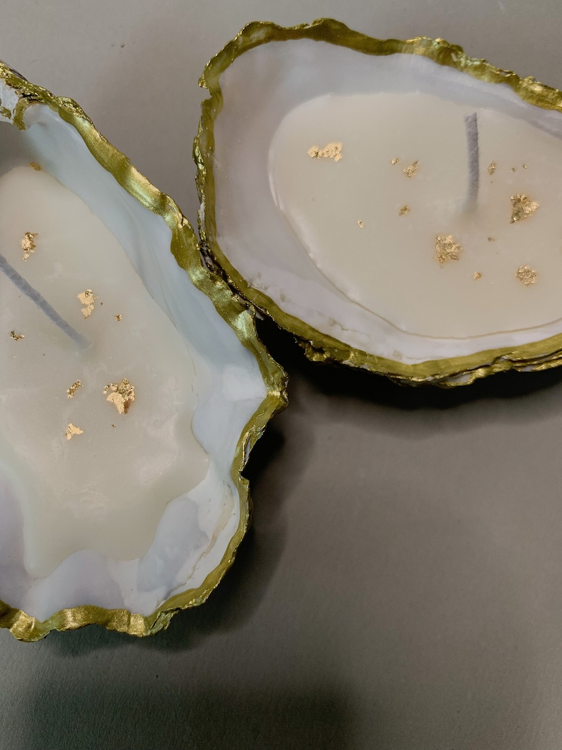 Oyster Candles | Set of 2,3 or 4 Candles in a Shell | Wedding Present ...