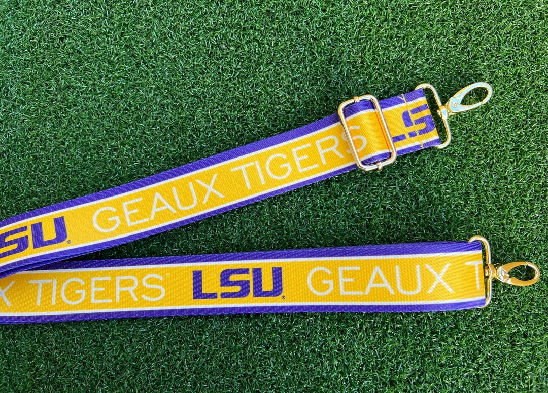 LSU Bag Strap, Geaux Tigers Bag Strap, Louisiana State University Bag ...