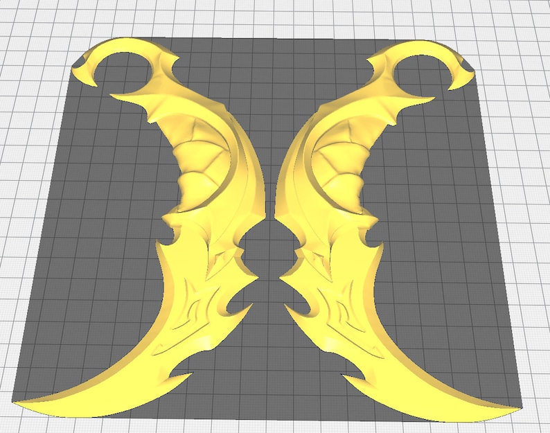 Valorant Reaver Karambit STL OBJ FBX Files - Etsy