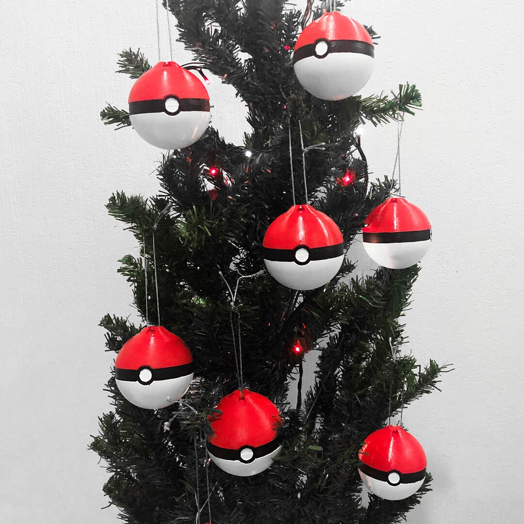 Poke Ball Tree Ornament | 3D PRINTED | Christmas Tree Ornament | Noel ...