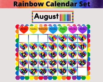 Rainbow Calendar - Etsy