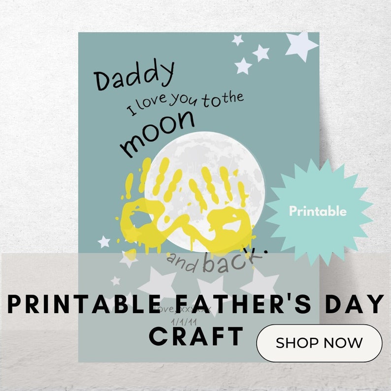 Personalized Father's Day/birthday Card | DIY Handprint Craft | Gift ...