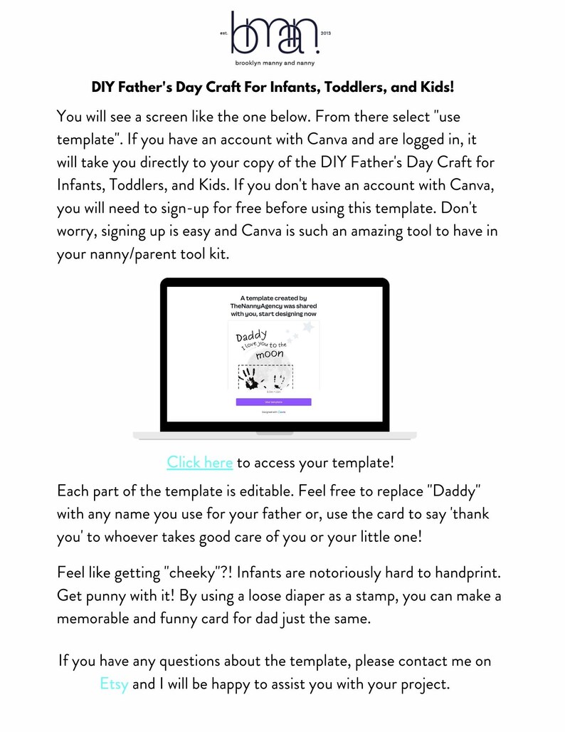 Personalized Father's Day/birthday Card | DIY Handprint Craft | Gift ...