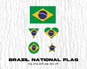 Brazil Flag Svg - Etsy