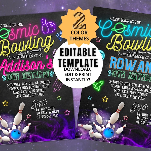 Cosmic Bowling - Etsy