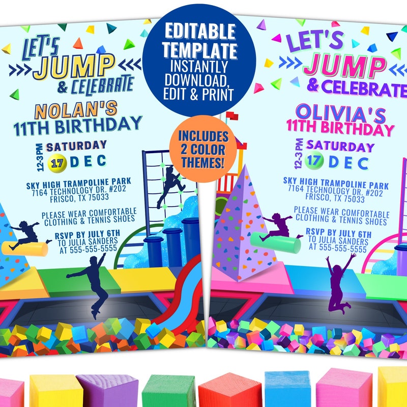 Adventure Park Birthday Invitation - Etsy