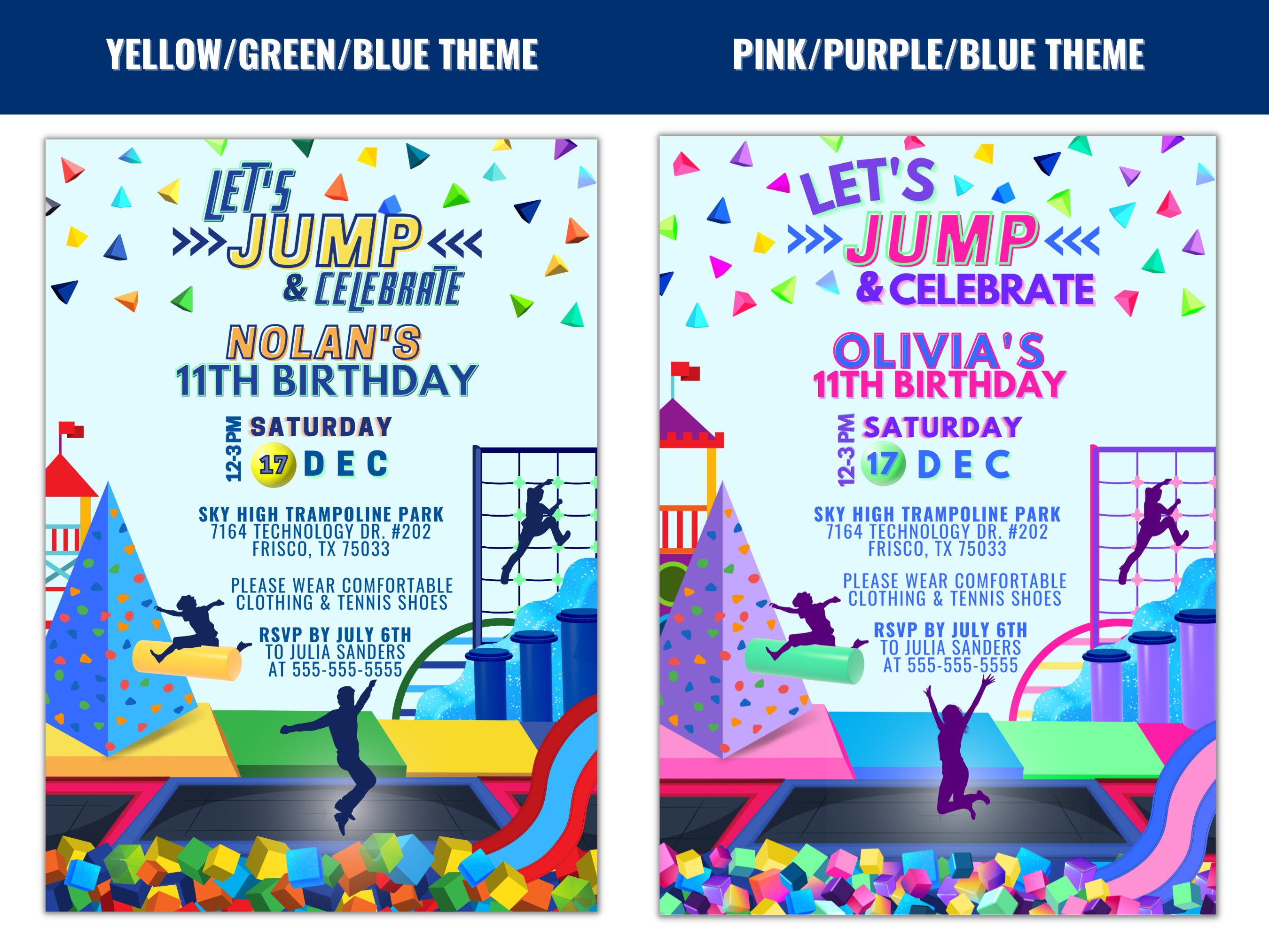 Obstacle Course Birthday Invitation, Customizable Template, Digital ...