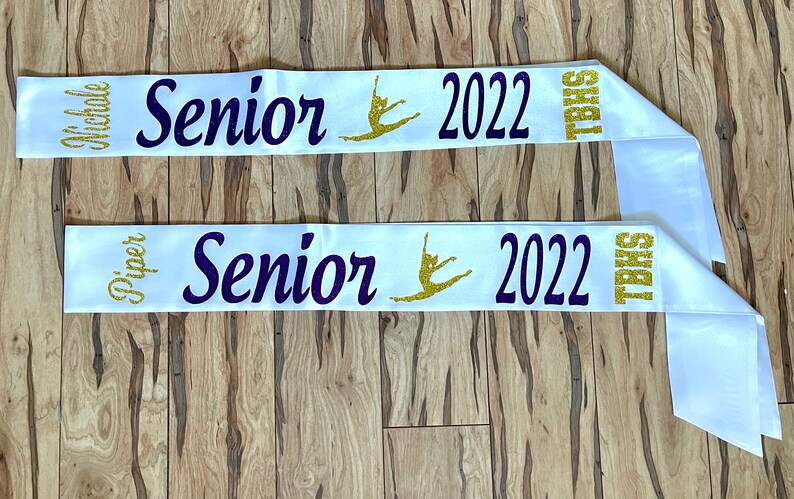 Senior Dance Theme Sash With Name and School Letter - Etsy