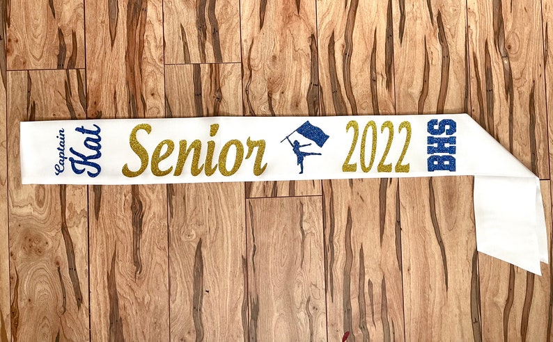 Senior Sash With Name and School Letters - Etsy