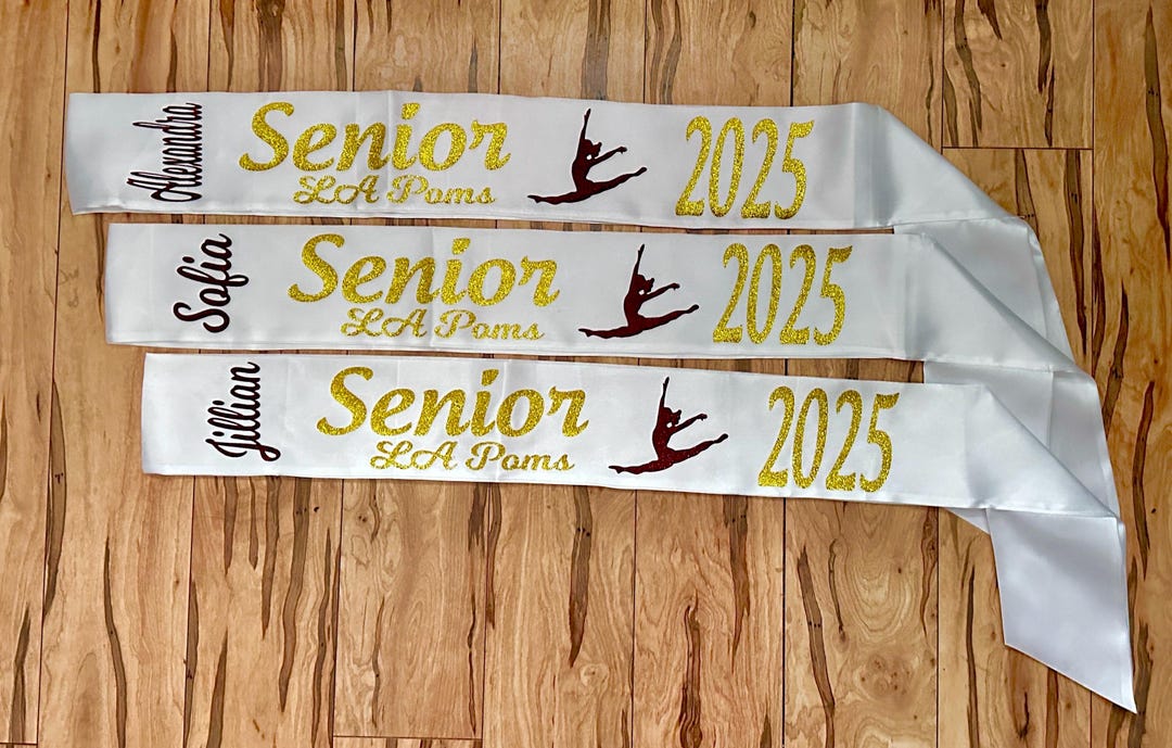 Senior Dance Sash W/wording Below Senior Customizable - Etsy
