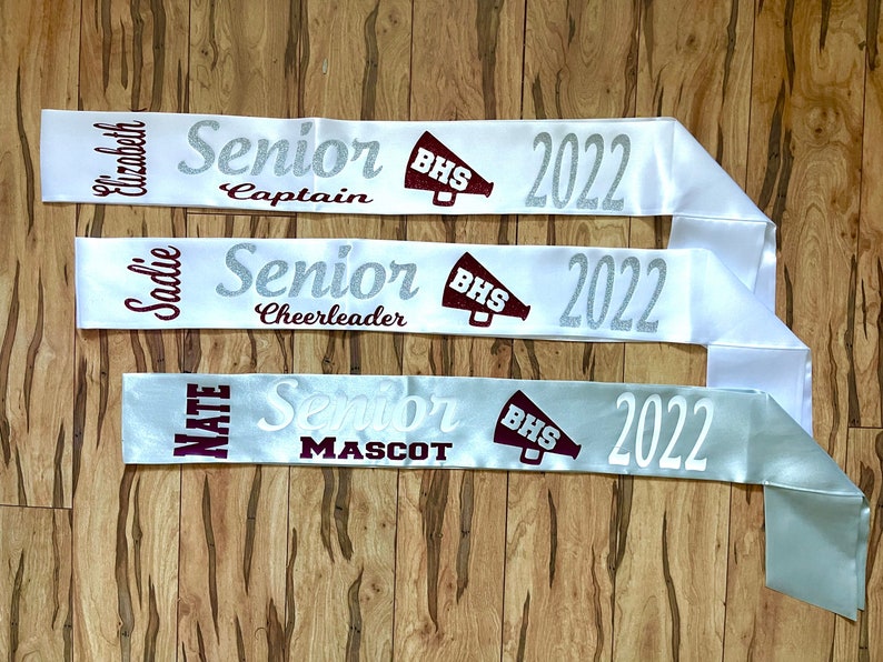Senior Sash With Wording Below Senior - Etsy