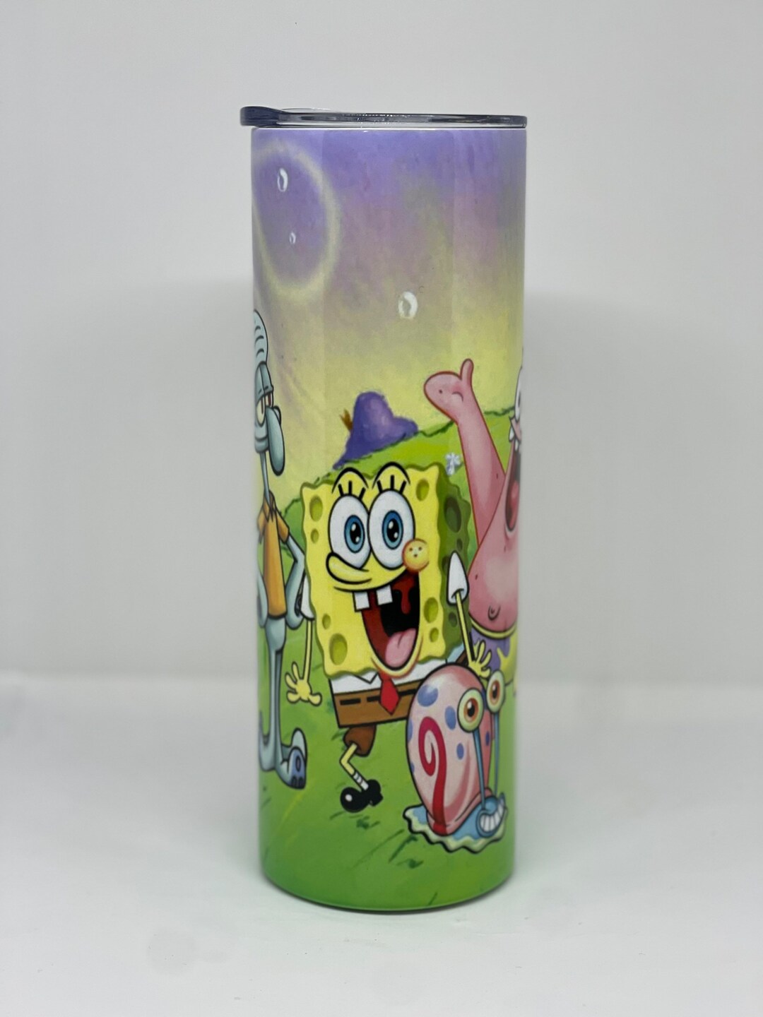 Spongebob 20oz Skinny Tumbler Shipping Included - Etsy