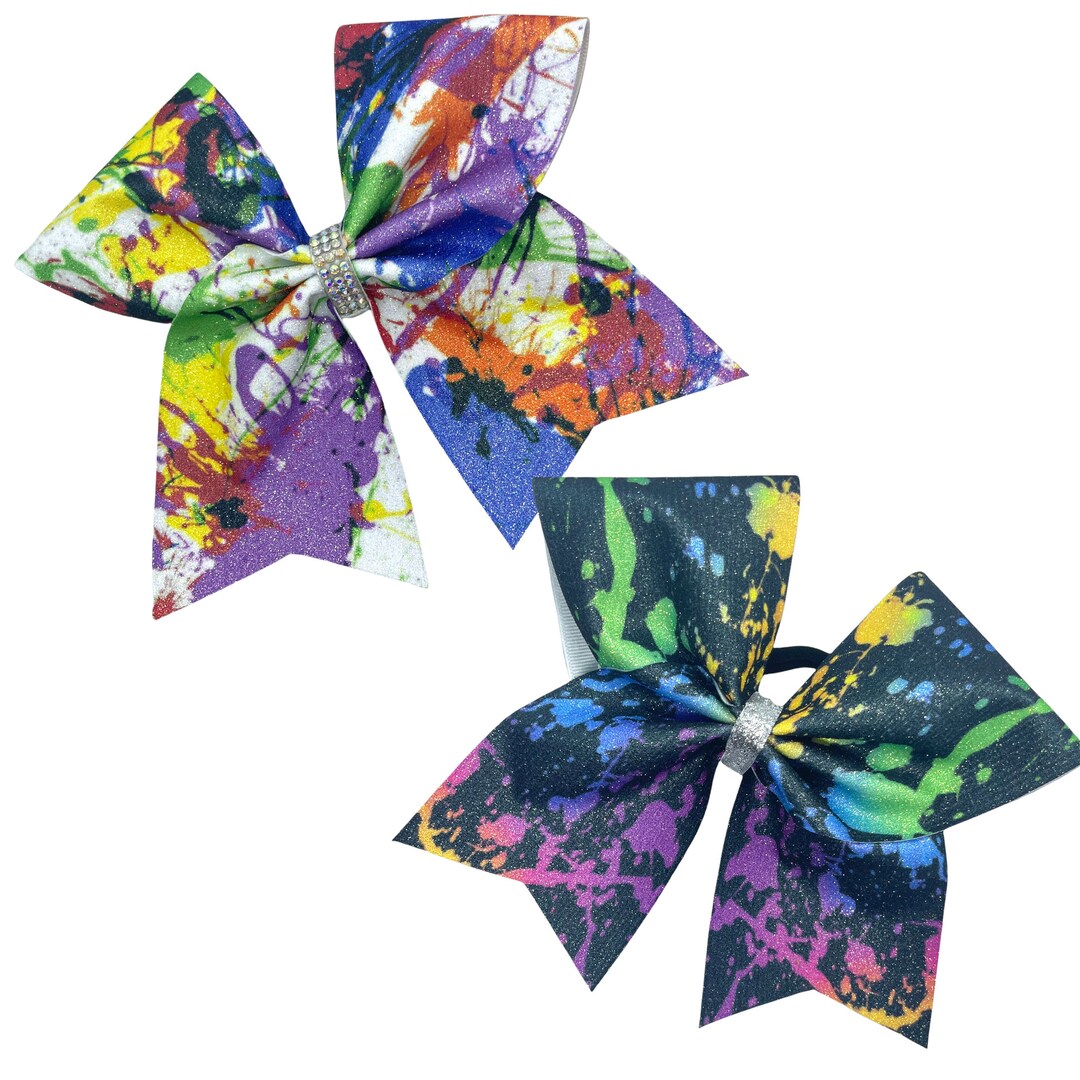Paint Splatter Theme Bow - Etsy