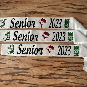 Senior Color Guard Sash With School Letters at the End - Etsy