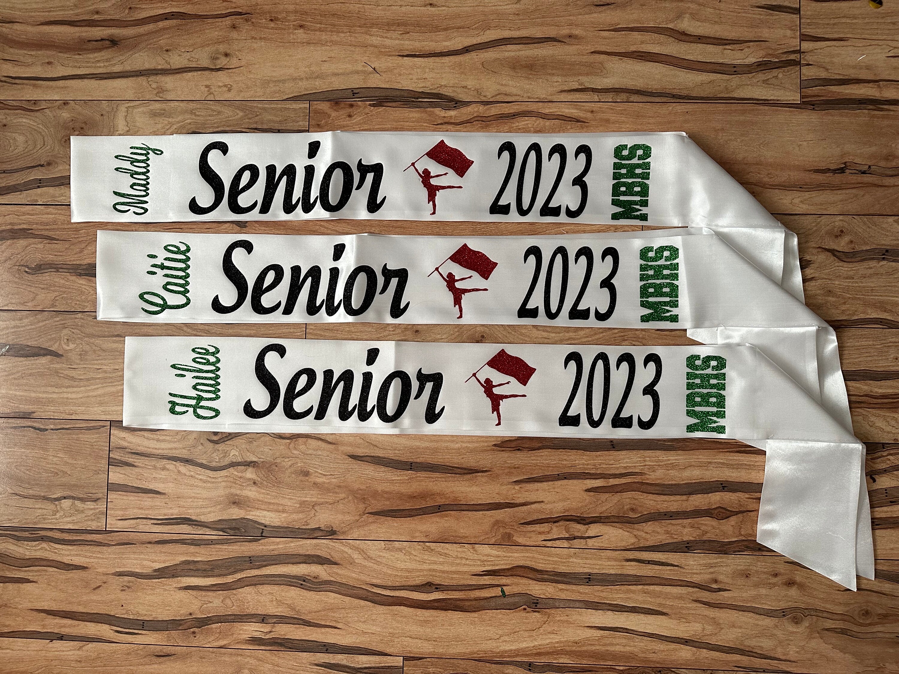 Senior Color Guard Sash With School Letters at the End - Etsy