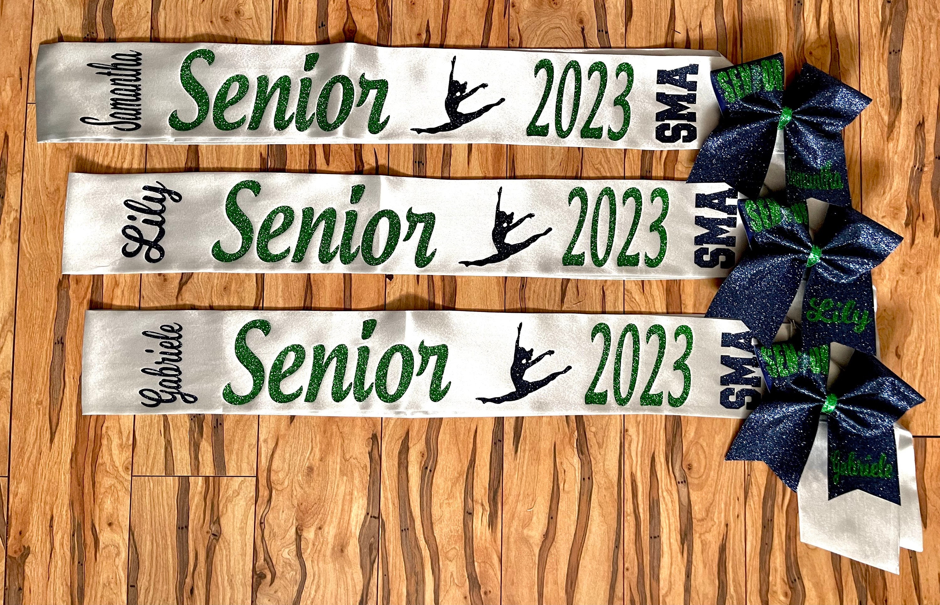 Senior Sash With Wording Add on and a Single Color Bow Set - Etsy