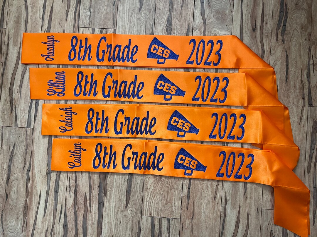 8th Grade Sash Multiple Logo Options - Etsy