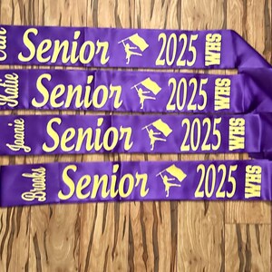 Senior Color Guard Sash With School Letters at the End - Etsy