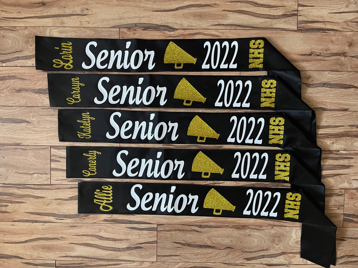 Senior Sash With Name and School Letters - Etsy