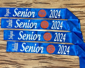 Senior Basketball Sash Senior Sash Senior Night Sash Basketball Sash ...