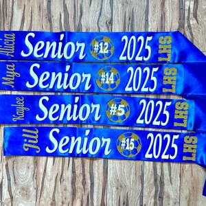 Senior Sash Soccer Theme Sewen Together No Pins Needed - Etsy