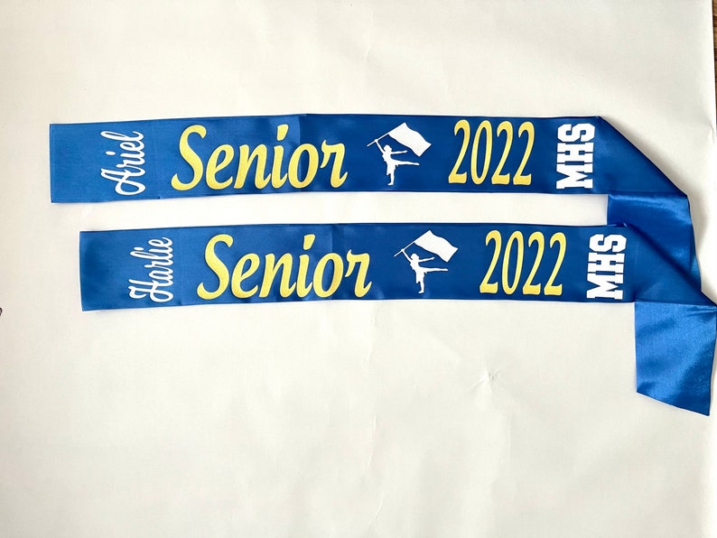 Senior Sash With Name and School Letters - Etsy