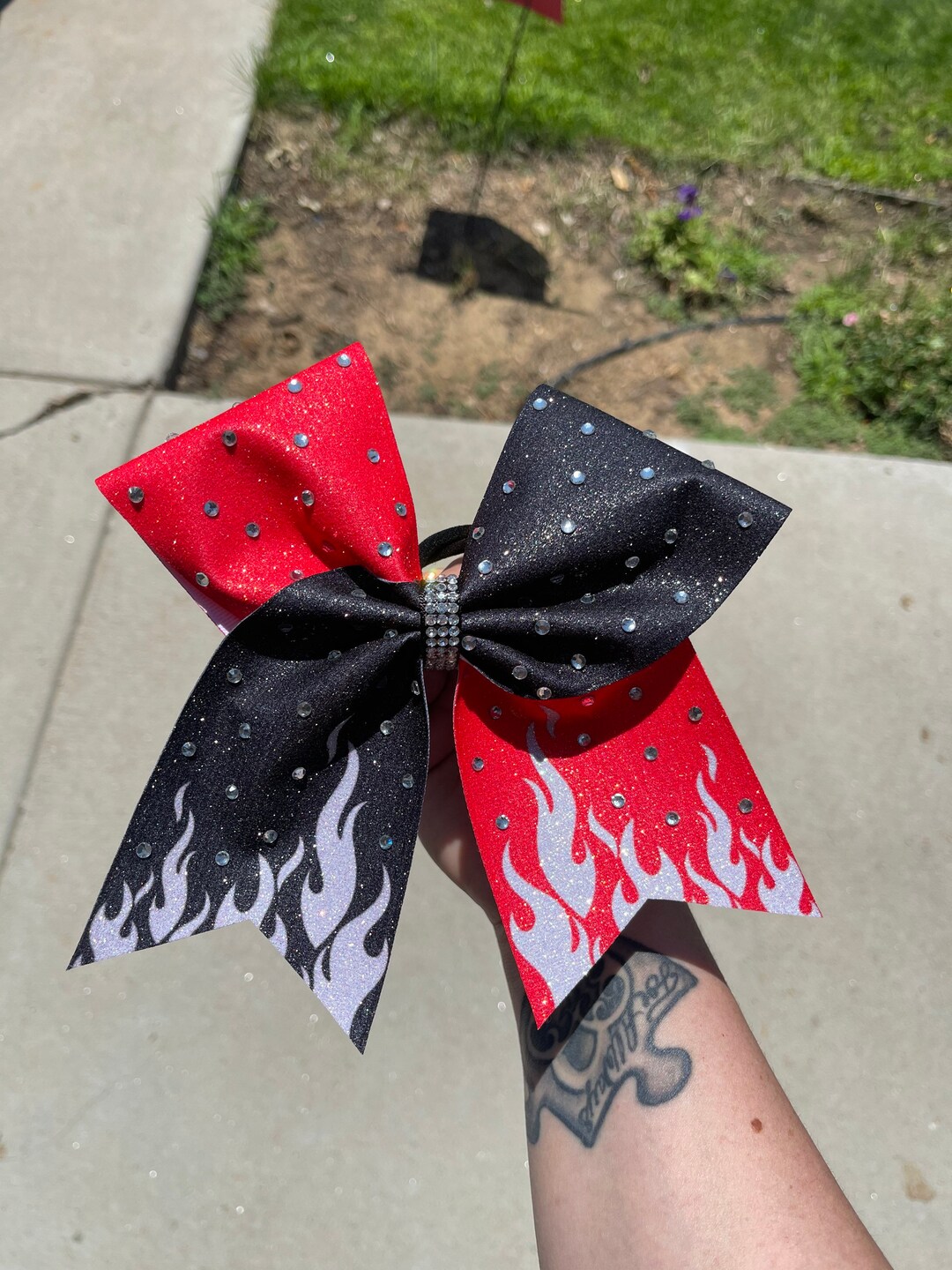 Fire Flame Tail Rhinestone Bow - Etsy