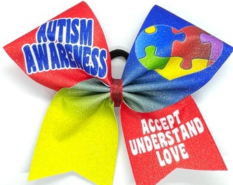 Autism Awareness Bow - Etsy