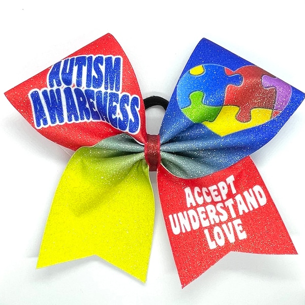 Autism Awareness Bow - Etsy