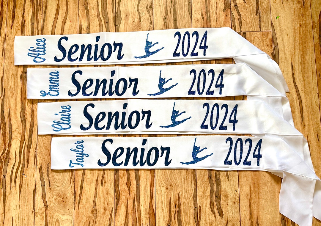 Dancer Senior Sash Simple Layout NO ADD ON Wording or School Letters - Etsy