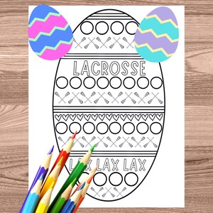 Girls Lacrosse Easter Printable Coloring Pages (5 Sheets) - Etsy
