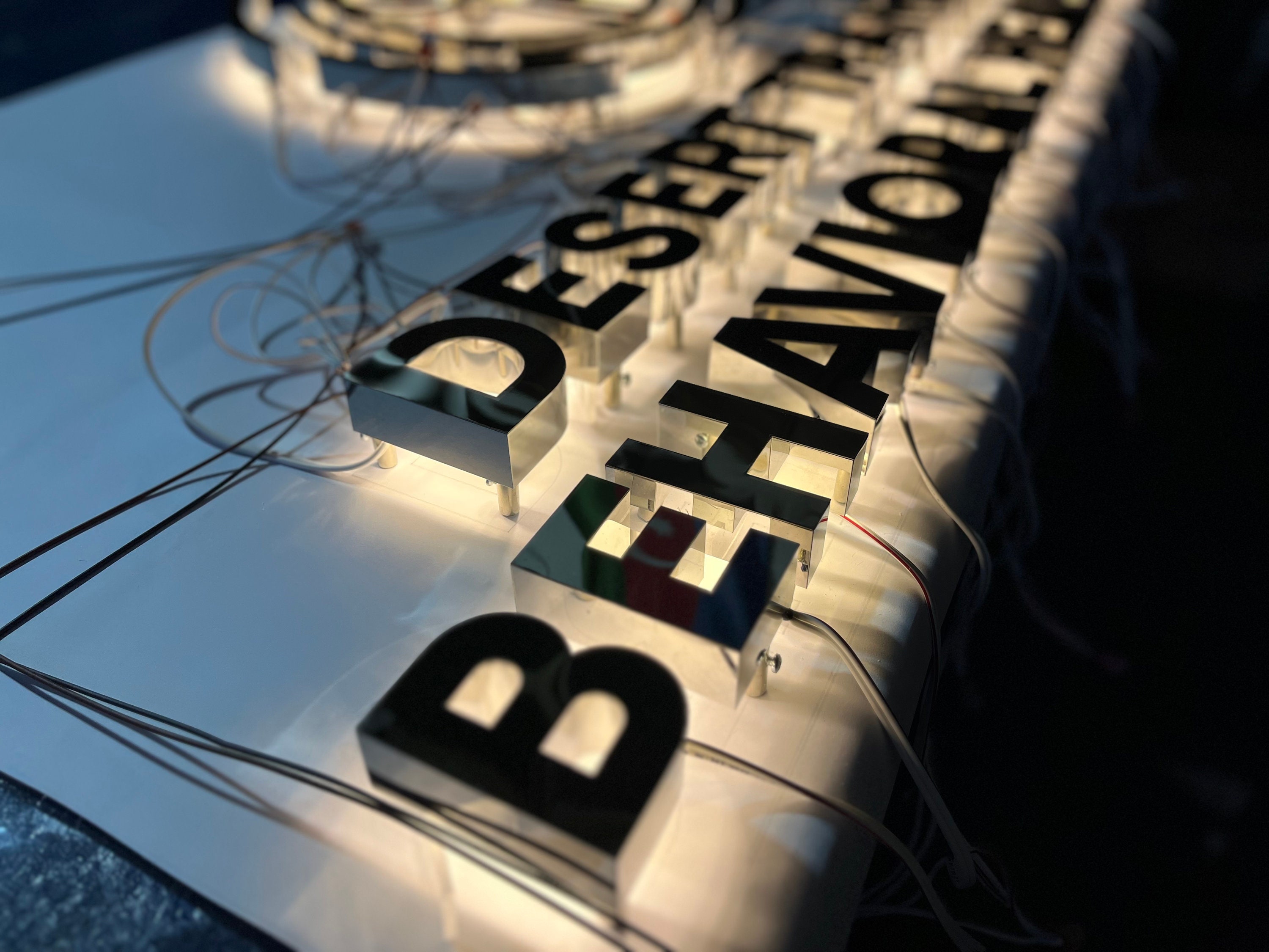 3D Backlit Sign 3D Led Signage Business Sign Company Led - Etsy