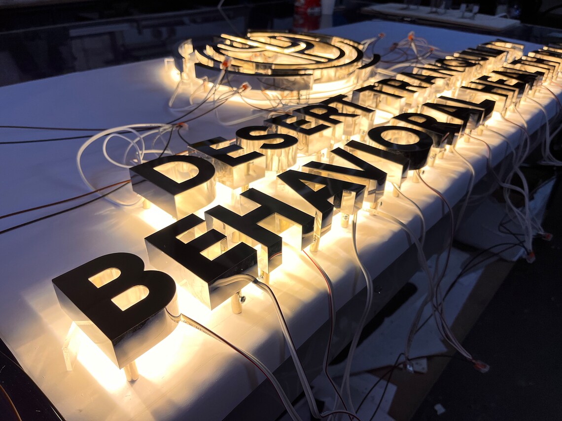 3D Backlit Sign 3D Led Signage Business Sign Company Led - Etsy