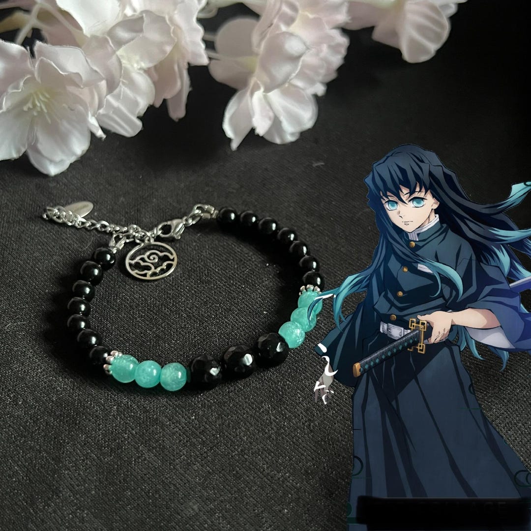 Demon Slayer Edelsteinarmband - Muichiro Tokito Inspiration - Edelstahl ...