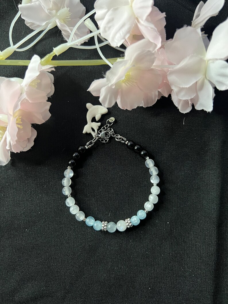 Gojo Satoru Gemstone Bracelet Jujutsu Kaisen Inspiration Aquamarine ...