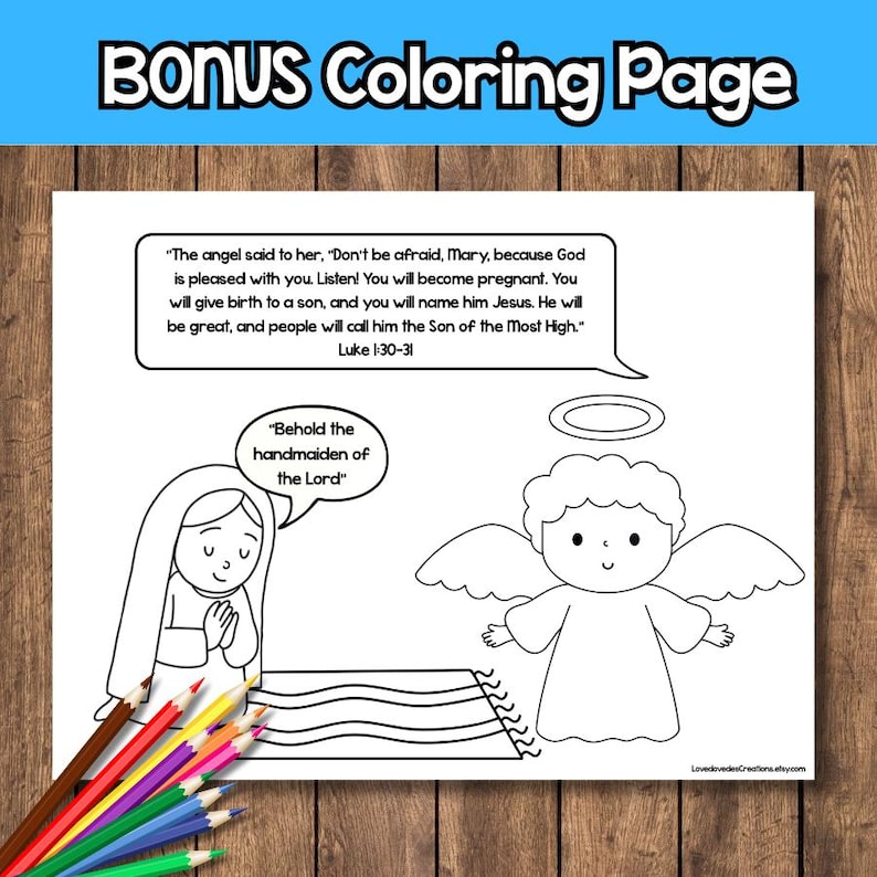 Angel Visits Mary Cut and Paste Build Your Own Angel Craft: Bible ...