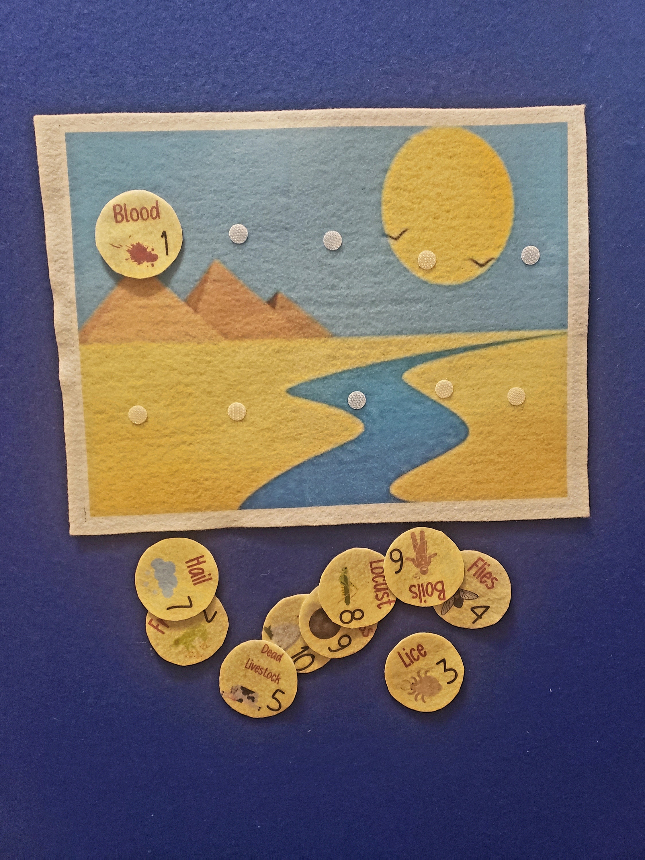 10 Plagues of Egypt Felt Activity, Bible Felt, Bible Story Felt ...