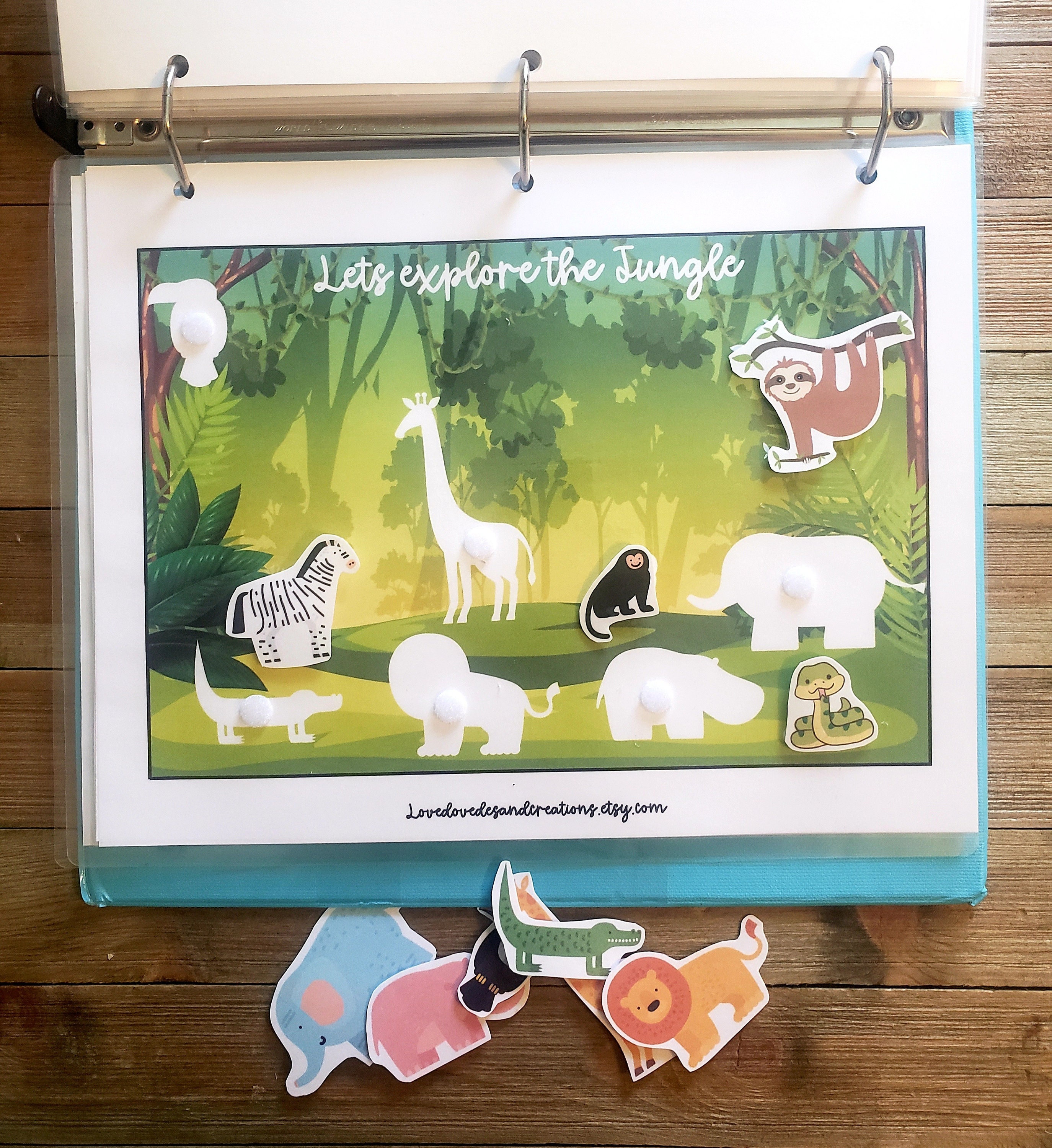 ZOO Animals Busy Book Zoo Animal Matching Activity Zoo - Etsy