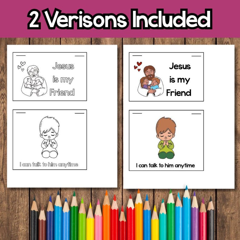Jesus is My Friend Flip Book Craft: Printable Bible Coloring Page ...