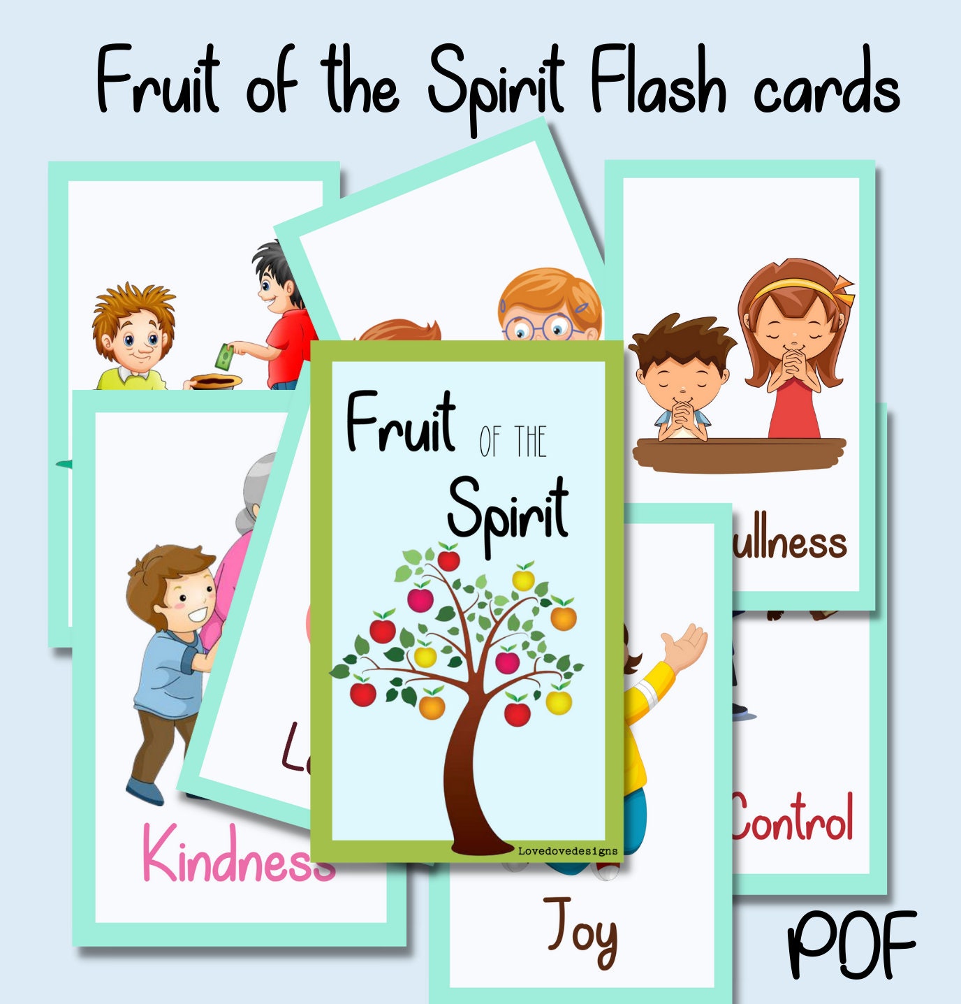 Fruit of the Spirit Flashcards, Bible Flashcards, Fruit of the Spirit ...