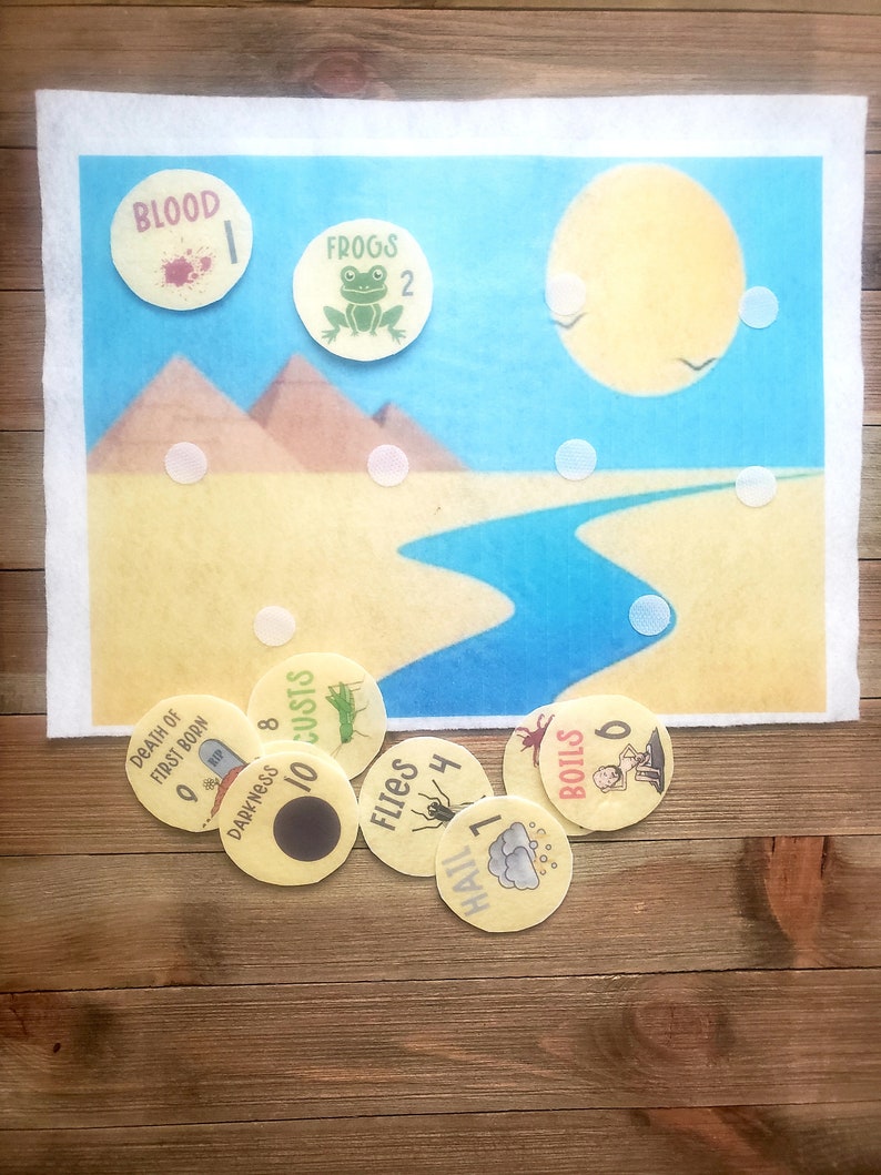 10 Plagues of Egypt Felt Activity Bible Felt Bible Story | Etsy