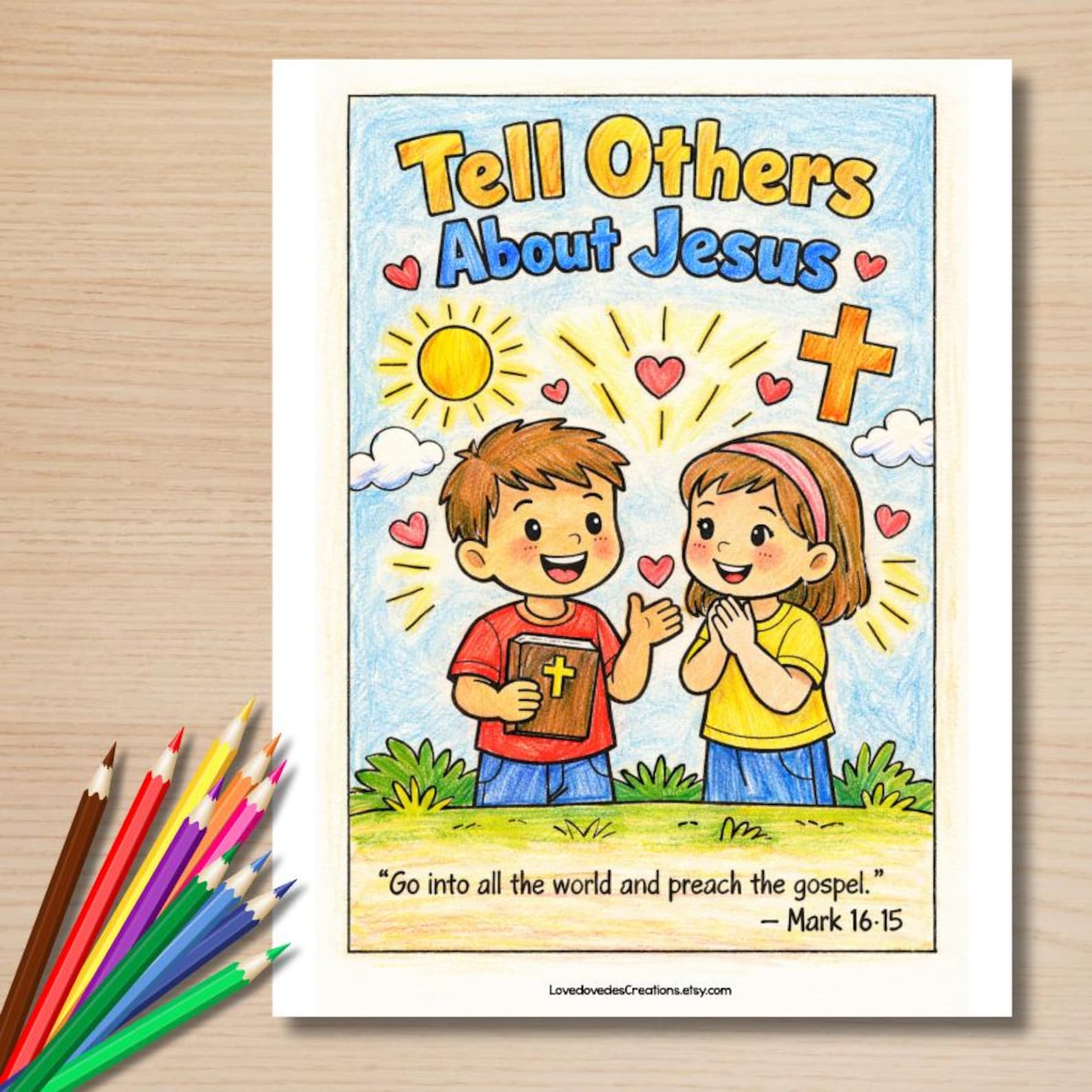 The Great Commison Bible Coloring Page, Go and Tell All the Nations ...