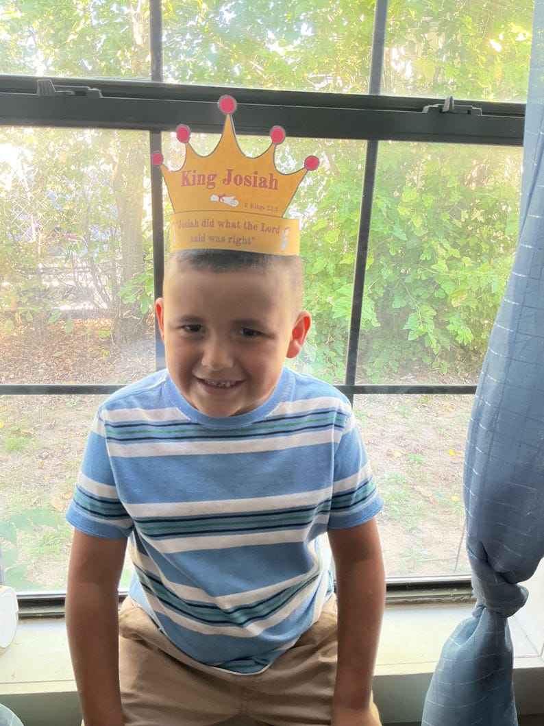 King Josiah Paper Crown Bible Craft: Sunday School Bible Lesson PDF ...