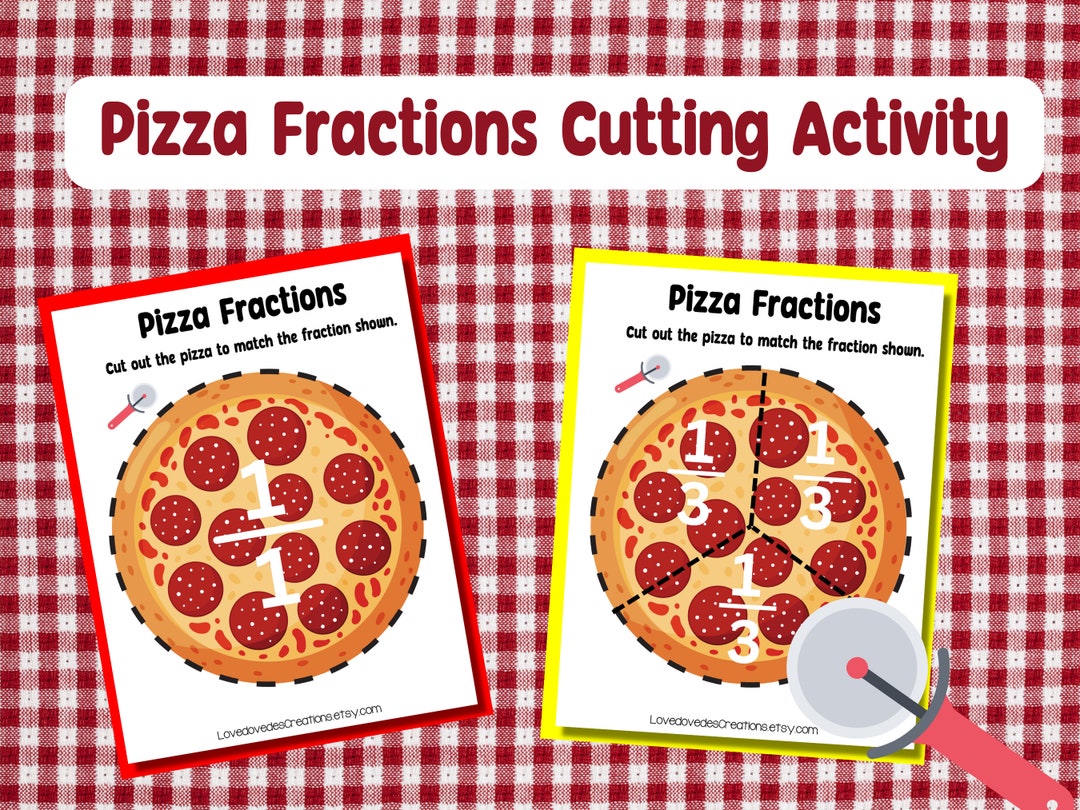 NEW! Pizza Fractions Cutting Activity, Fractions Activity, Fractions ...