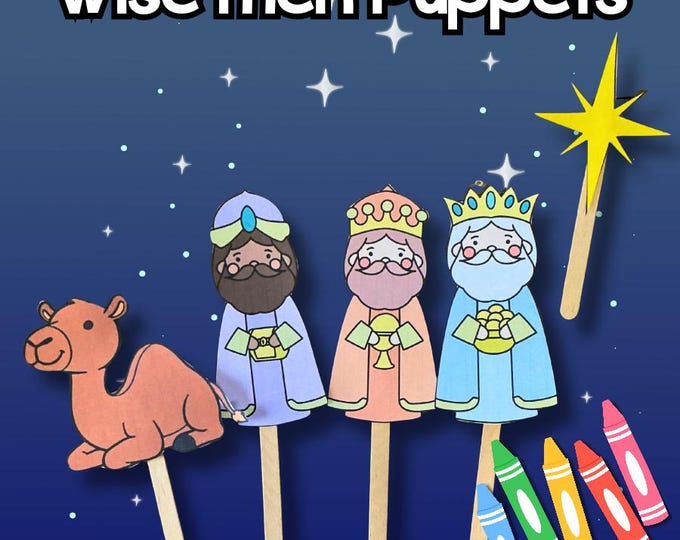 Wise Men Bible Popsicle Stick Puppet Craft - Etsy