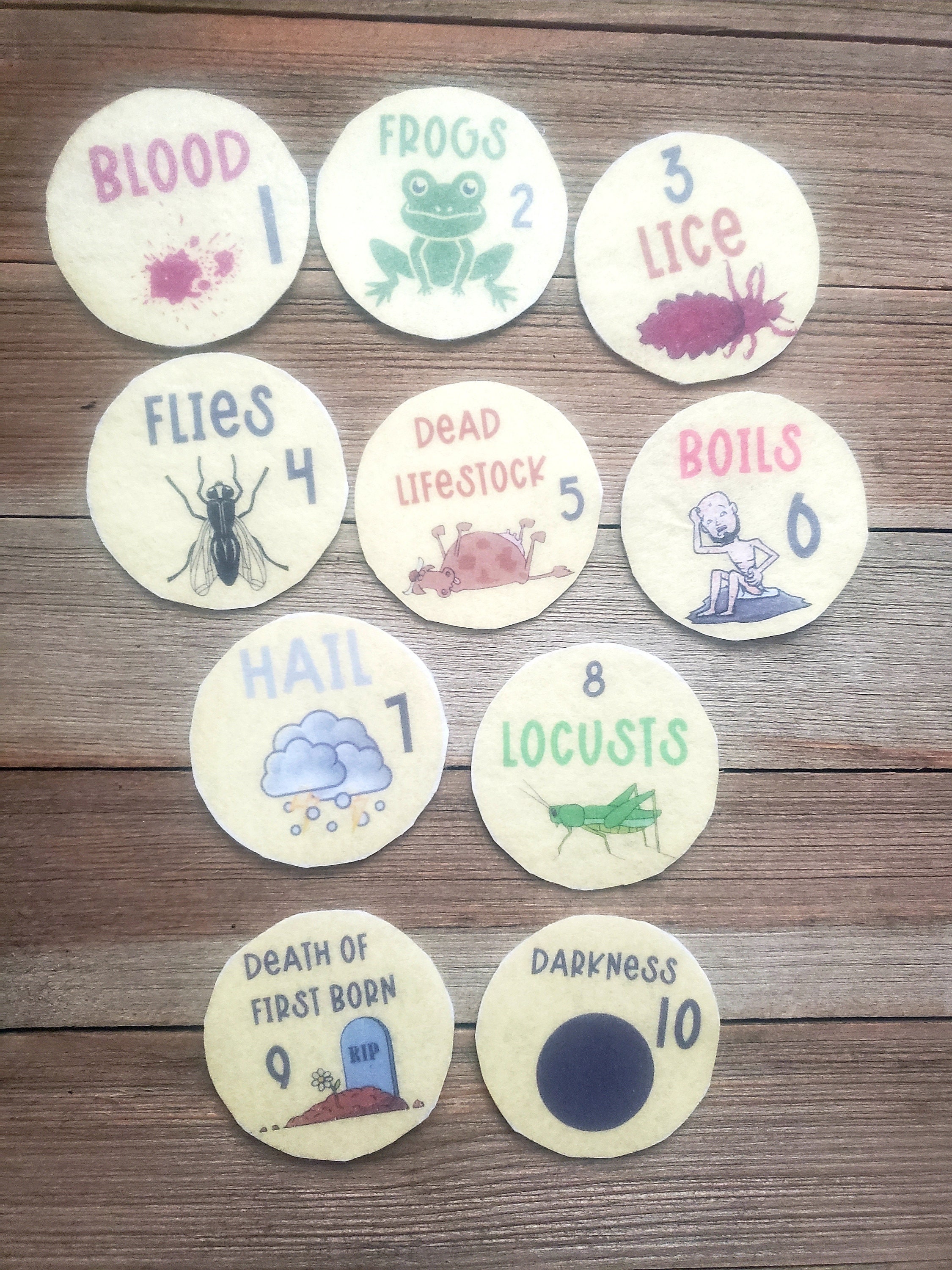 10 Plagues of Egypt Felt Activity Bible Felt Bible Story | Etsy