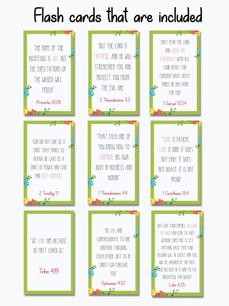 Fruit of the Spirit Flashcards, Bible Flashcards, Fruit of the Spirit ...