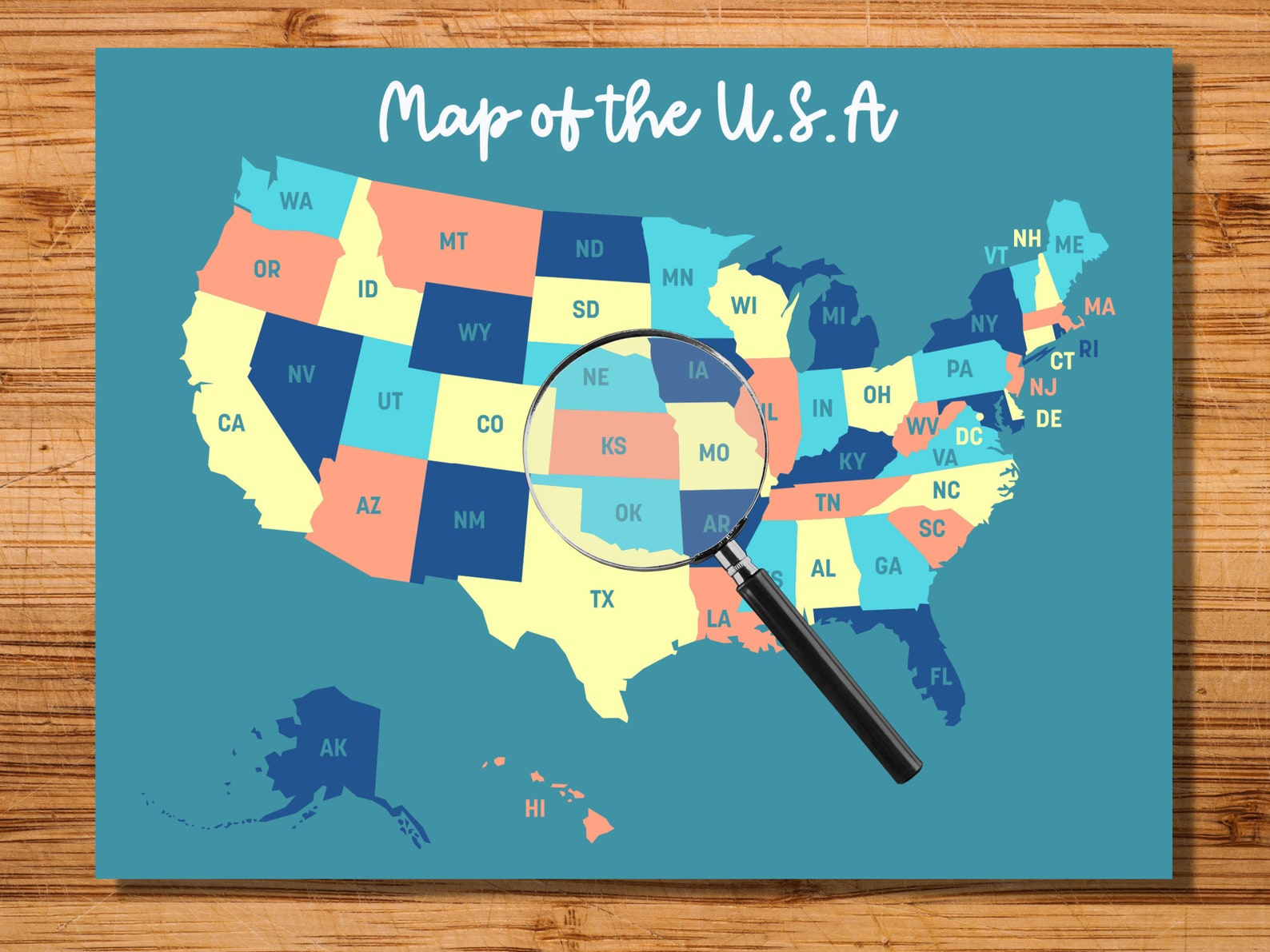 U.S States and Capitals, States and Capitals Flashcards, Map of USA ...
